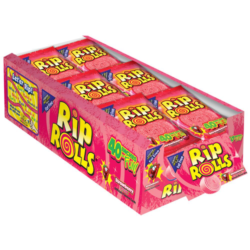 RIPS FOREIGN CANDY-Rips Bite-Size Cherry 4.0 oz-#34608