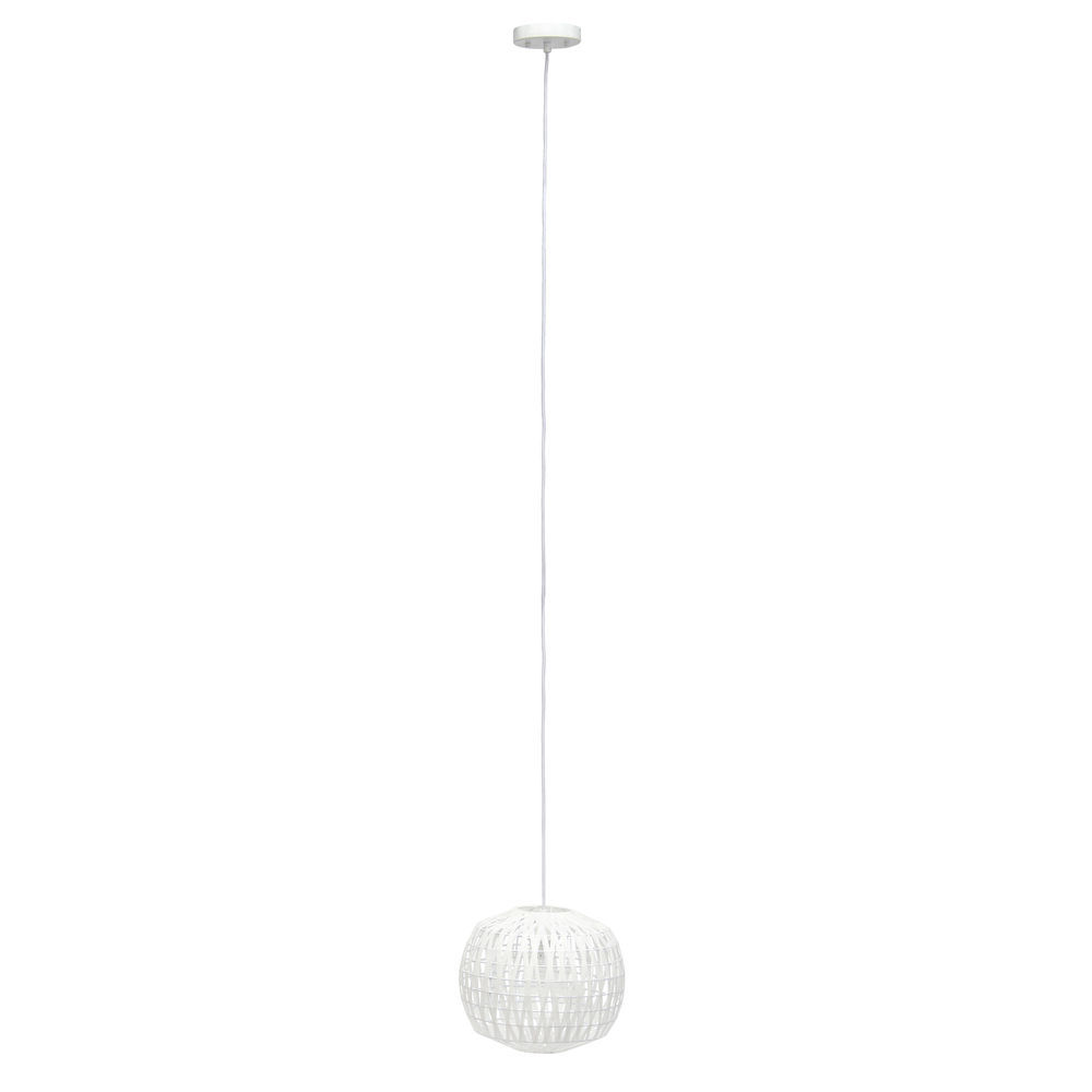 Lalia Home 1-Light 11.38" Bohemian Farmhouse Coastal Woven Paper Shade ...