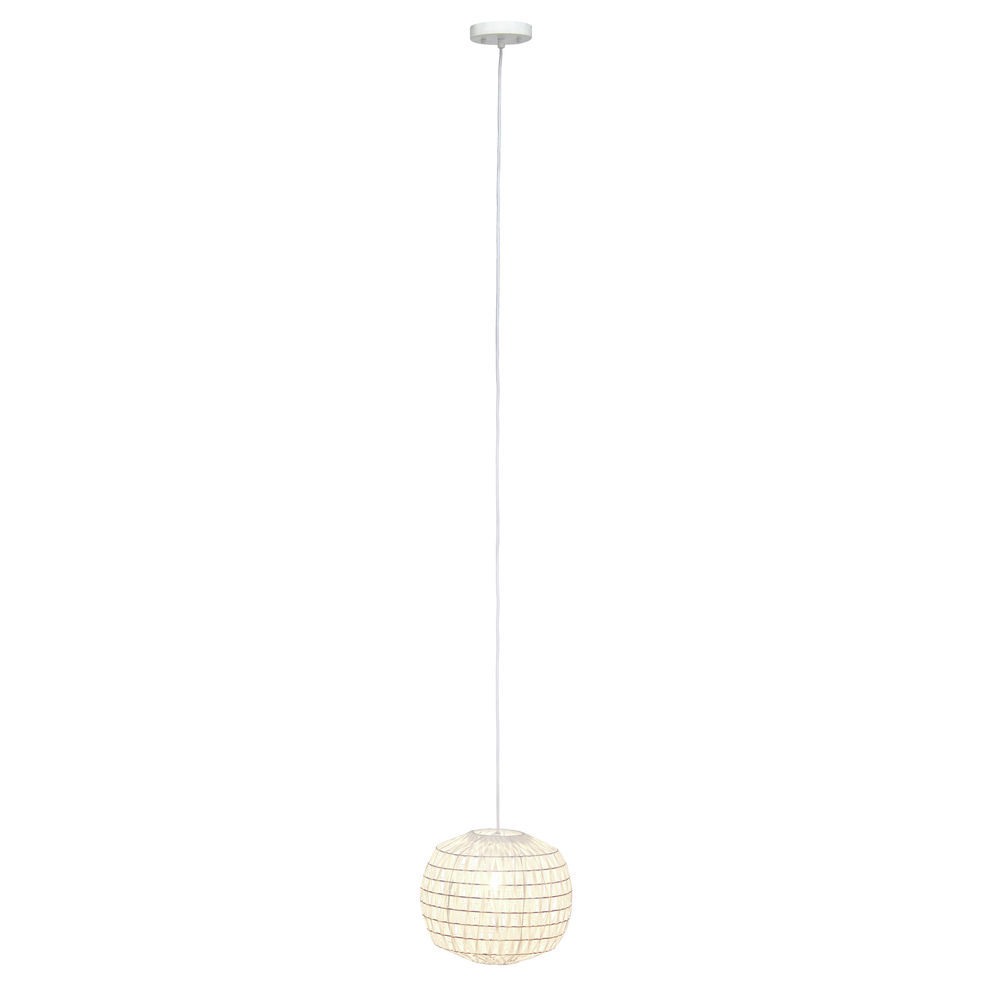 Lalia Home 1-Light 11.38" Bohemian Farmhouse Coastal Woven Paper Shade ...