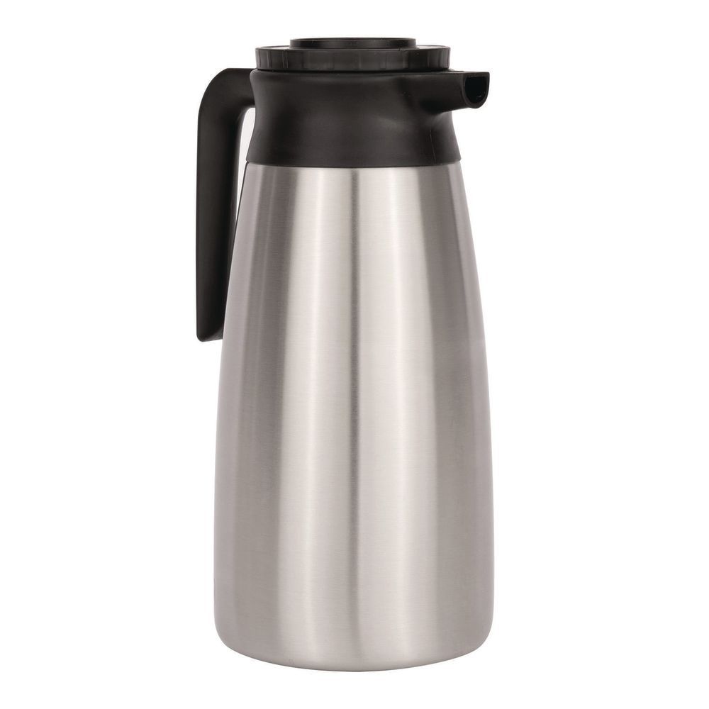 BUNN 1.9 Liter Thermal Pitcher, Stainless Steel/black - Mfr# 39430.0000