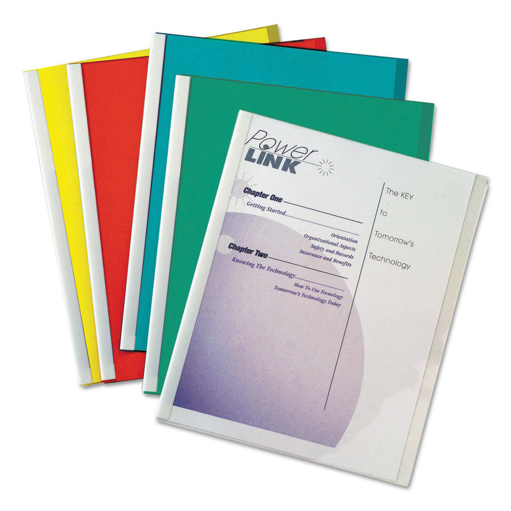 C-Line Vinyl Report Covers, 0.13" Capacity, 8.5 X 11, Clear/assorted ...