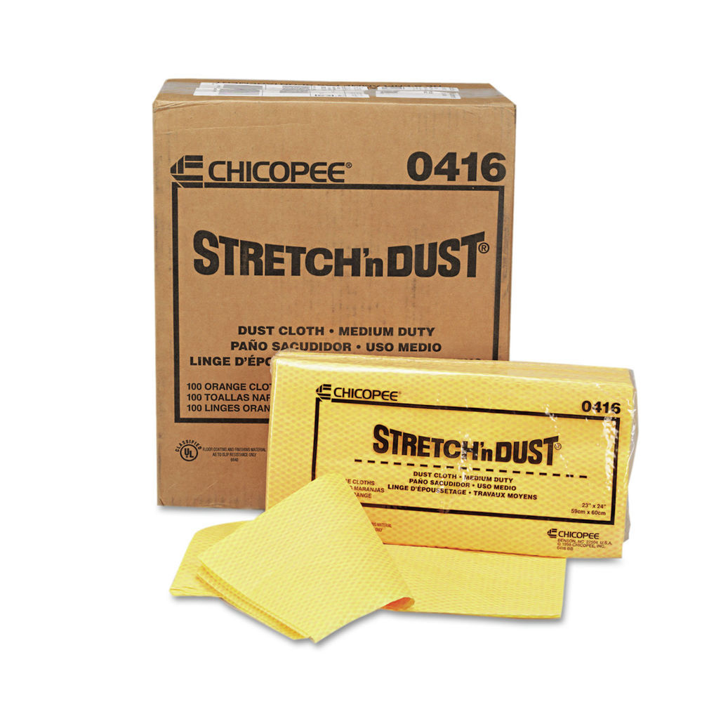 Chix Stretch 'n Dust Cloths, 23.25 x 24, Orange/Yellow, 20/Bag, 5 Bags ...