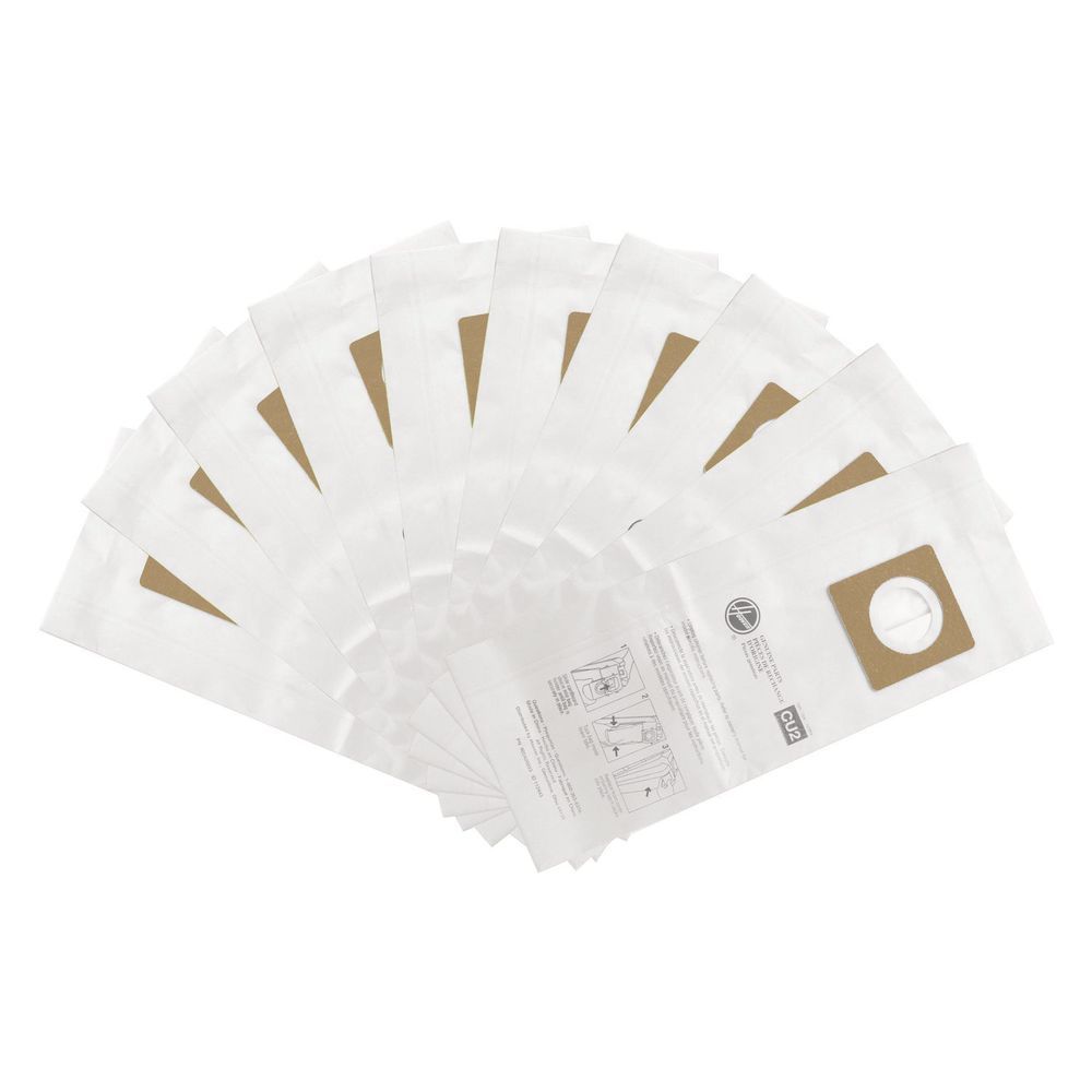 Hoover Commercial Disposable Vacuum Bags, Standard Cu2, 10/pack - Mfr ...