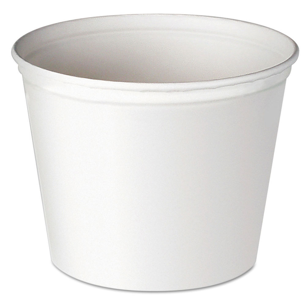 Dart Double Wrapped Paper Bucket, Unwaxed, 165 Oz, White, 100/carton ...