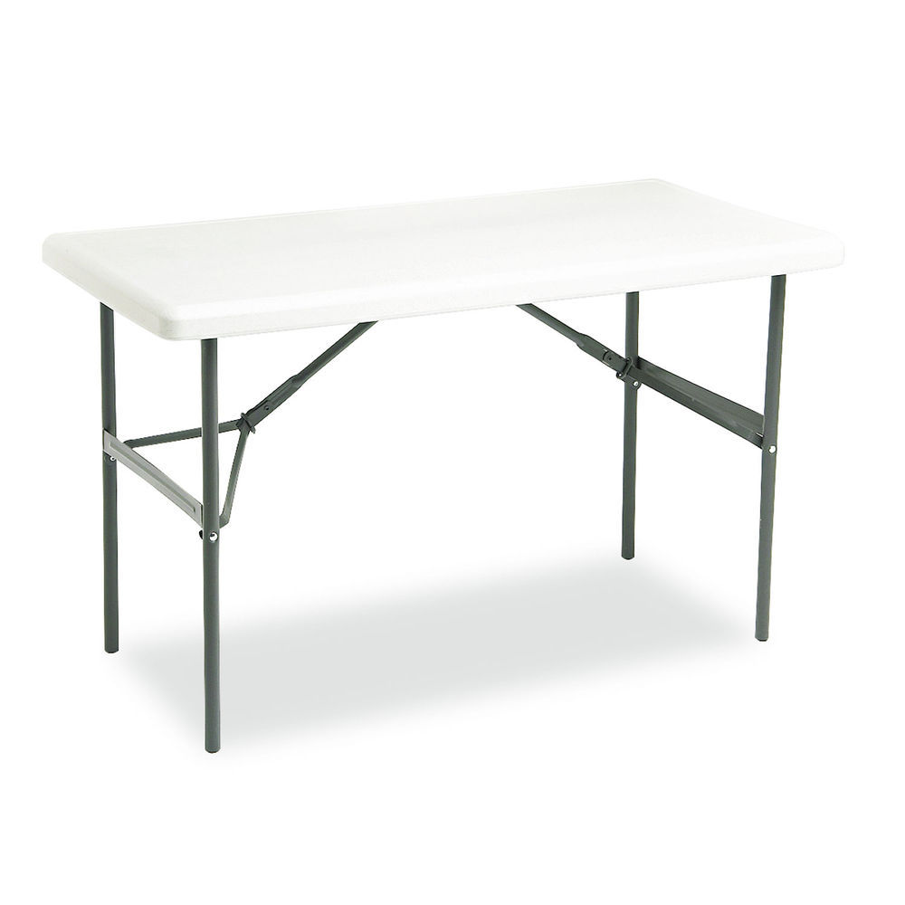 Iceberg Indestructable Classic Folding Table, Rectangular Top, 300 Lb ...
