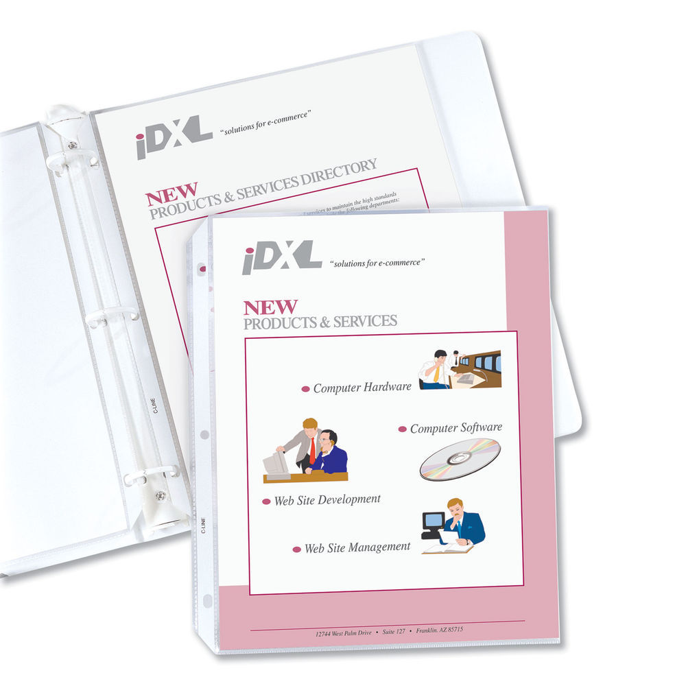 C-Line Heavyweight Polypropylene Sheet Protectors, Clear, 2", 11 x 8.5 ...