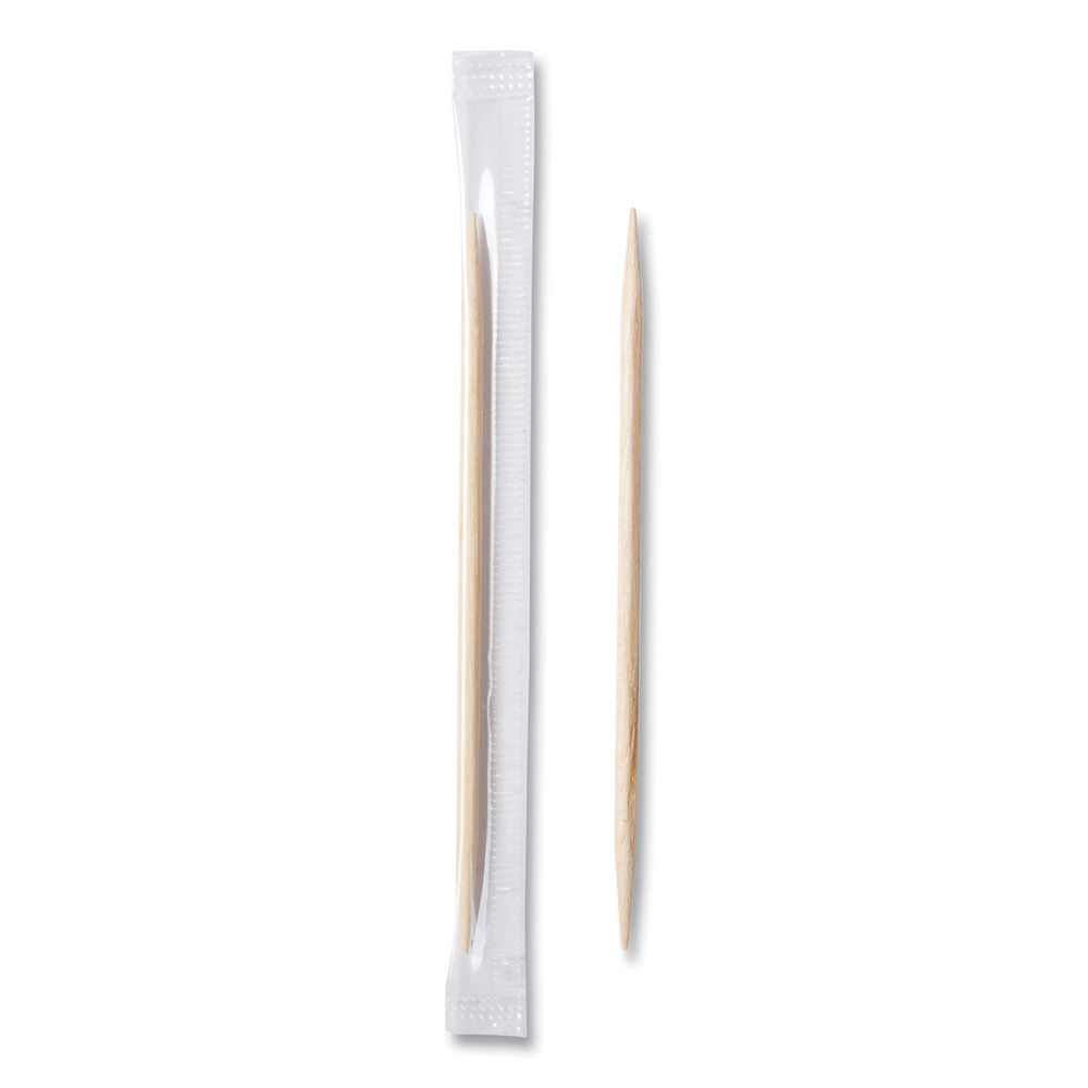 AmCareRoyal Mint Cello-Wrapped Wood Toothpicks, 2.5", Natural, 1,000 ...