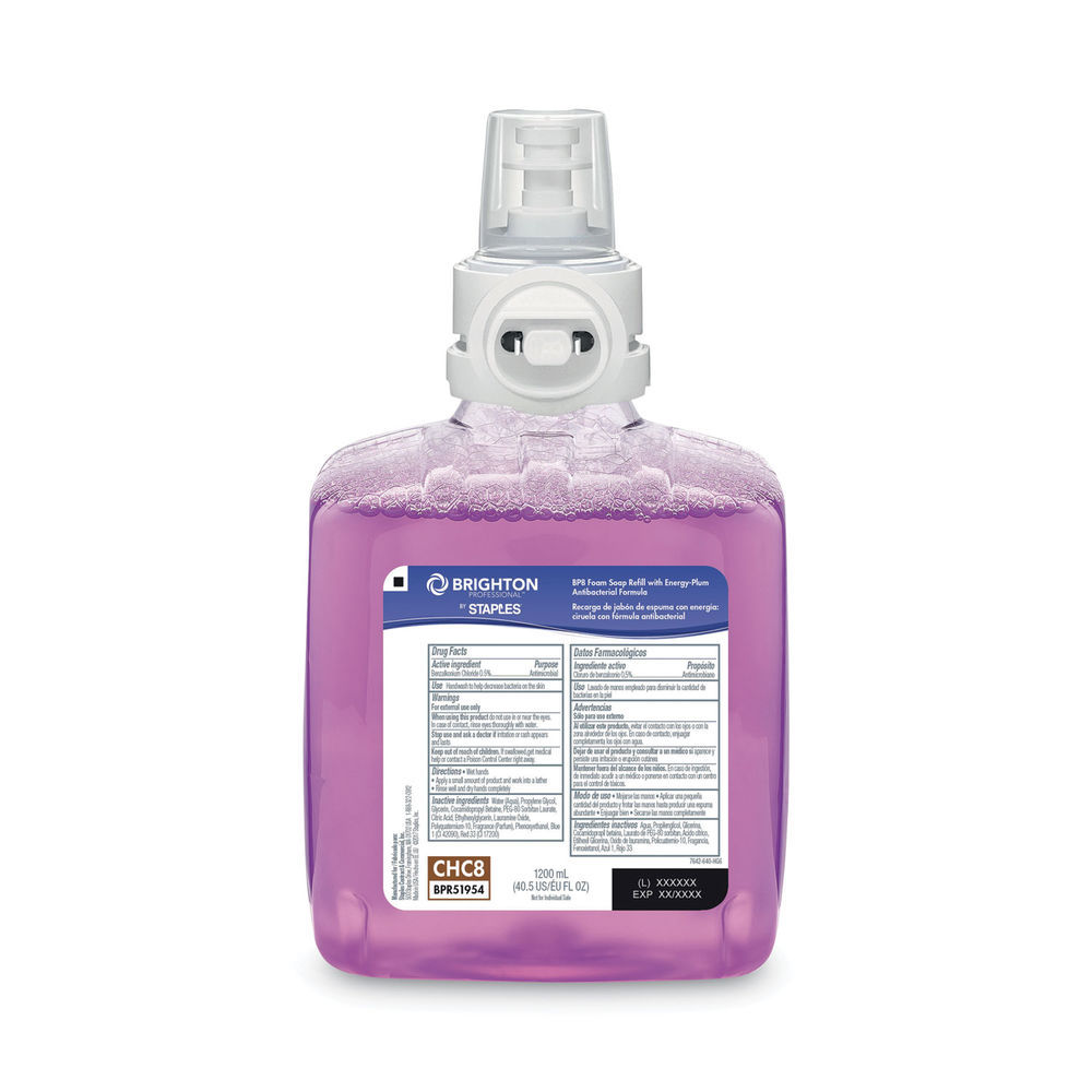 Brighton Professional BP8 Foam Hand Soap Refill, Fruity Scent, 1,200 mL ...