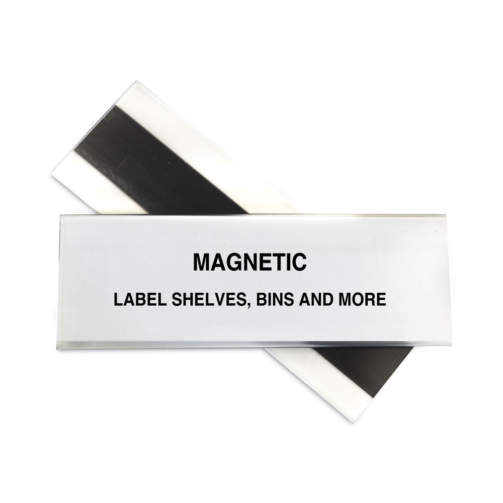 C-Line HOL-DEX Magnetic Shelf/Bin Label Holders, Side Load, 2 x 6 ...