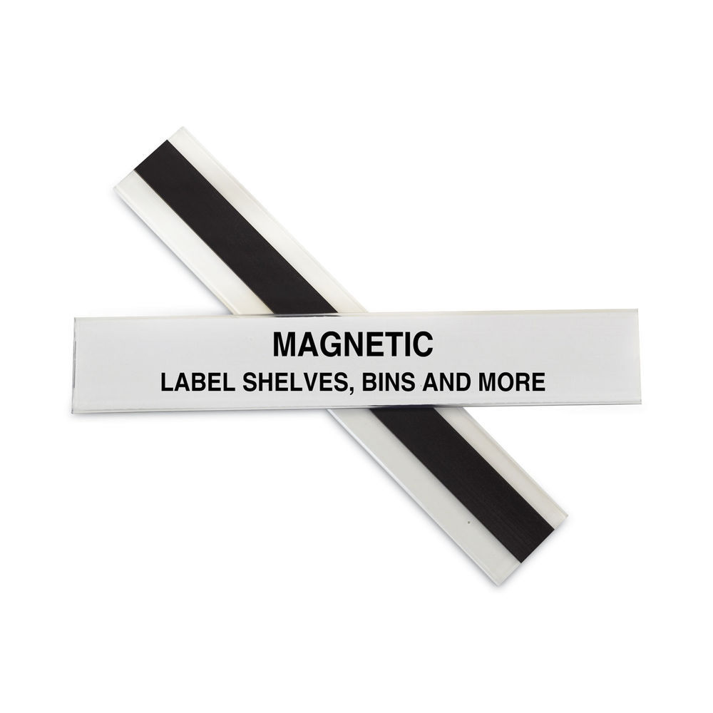 C-Line HOL-DEX Magnetic Shelf/Bin Label Holders, Side Load, 1 x 6 ...