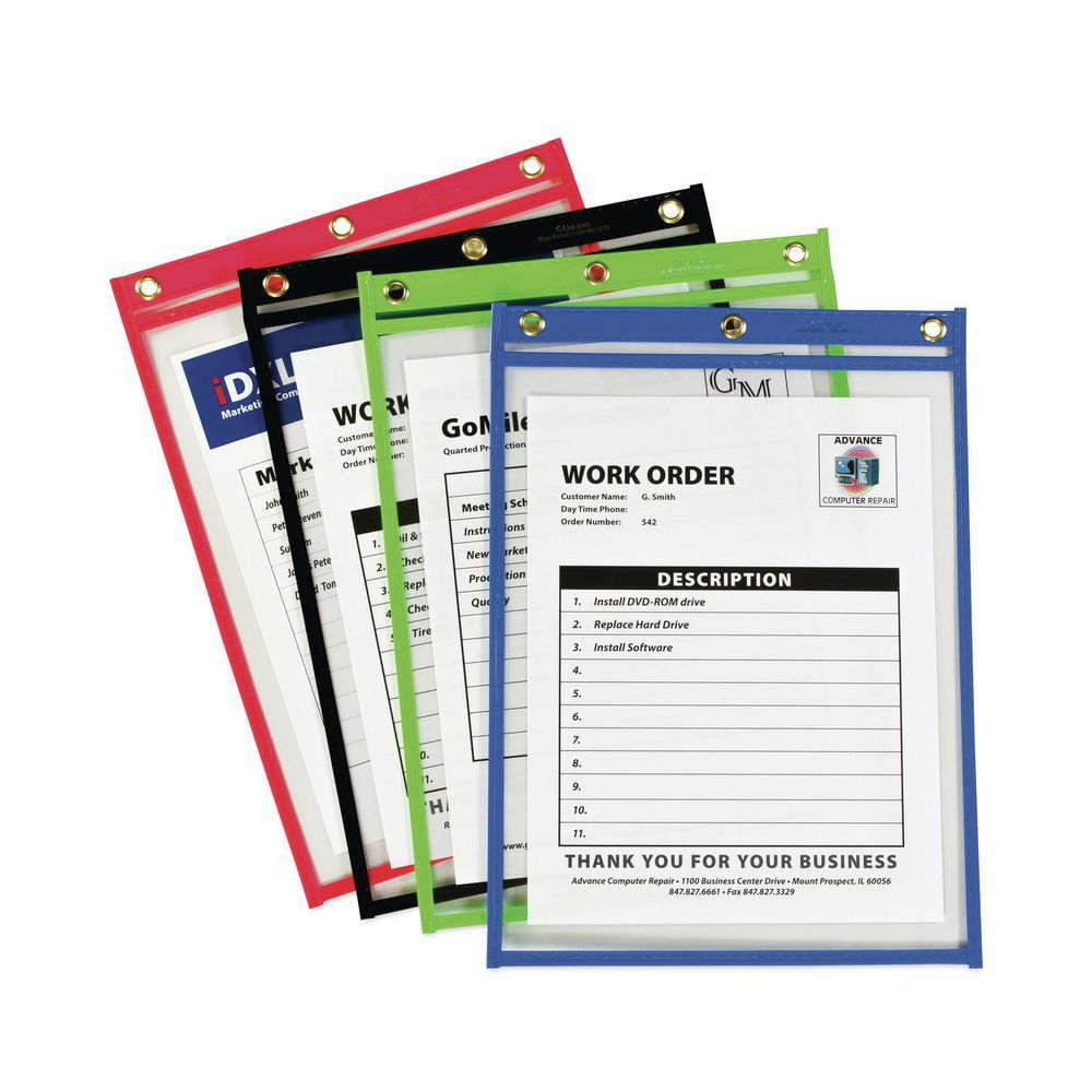C-Line Heavy-Duty Super Heavyweight Plus Stitched Shop Ticket Holders ...