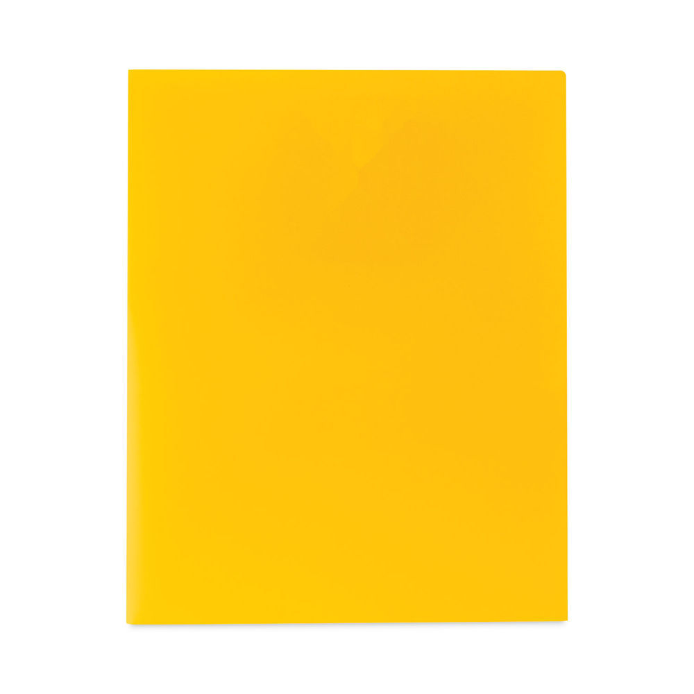 C-Line Two-Pocket Heavyweight Poly Portfolio Folder, 11 x 8.5, Yellow ...