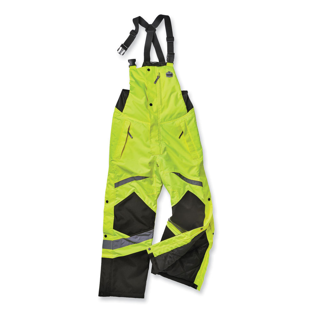 ergodyne GloWear 8928 Class E Hi-Vis Insulated Bibs, Large, Lime, Ships in 1-3 Business Days ...