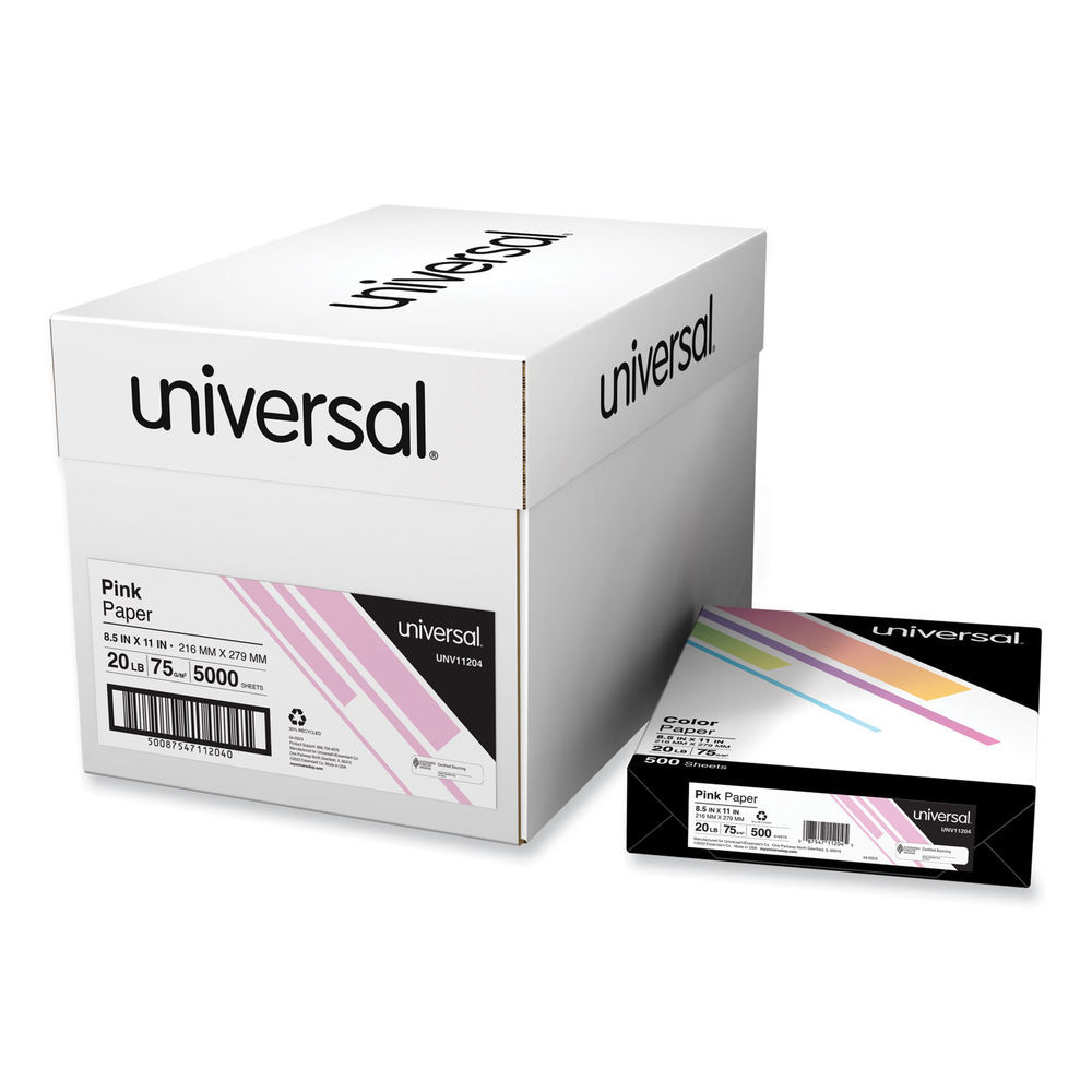Universal Deluxe Colored Paper, 20 lb Bond Weight, 8.5 x 11, Canary ...