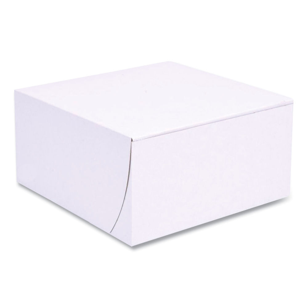 SCT White One-Piece Non-Window Bakery Boxes, Standard, 8 x 8 x 4, White ...