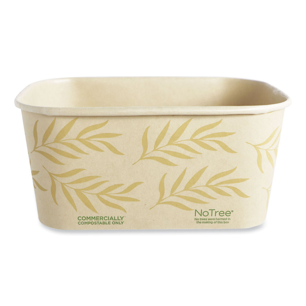 World Centric No Tree Rectangular Containers, 32 Oz, 4.7 X 6.8 X 3, Natural, Sugarcane, 300 ...