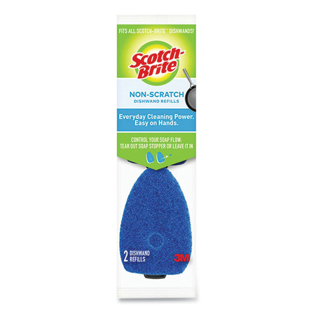 Scotch-Brite Non-Scratch Dishwand Refills, Blue, 2/Pack - Mfr# 483-12
