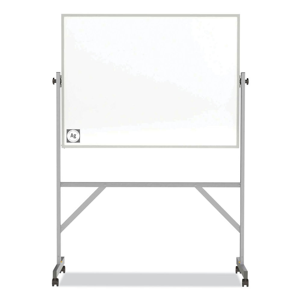 Ghent Reversible Magnetic Hygienic Porcelain Whiteboard, Satin Aluminum ...