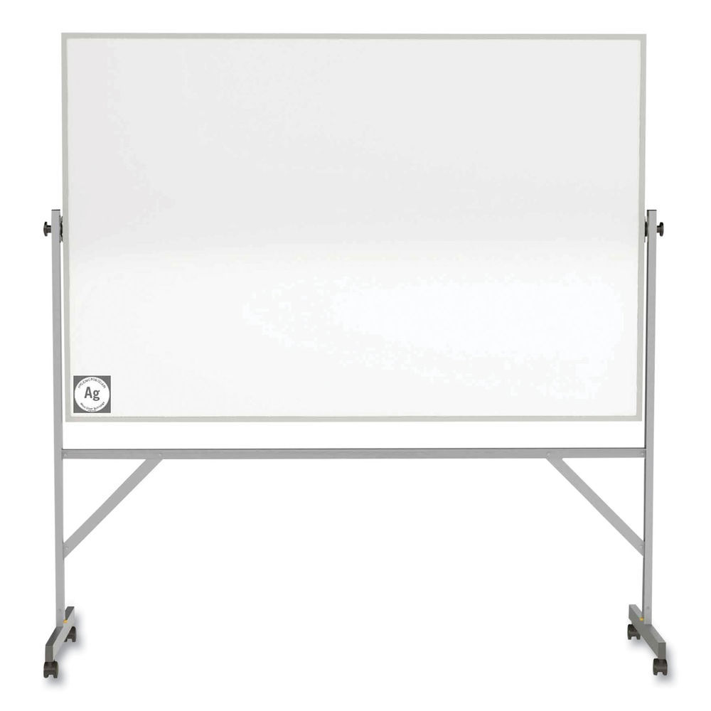 Ghent Reversible Magnetic Hygienic Porcelain Whiteboard, Satin Aluminum ...