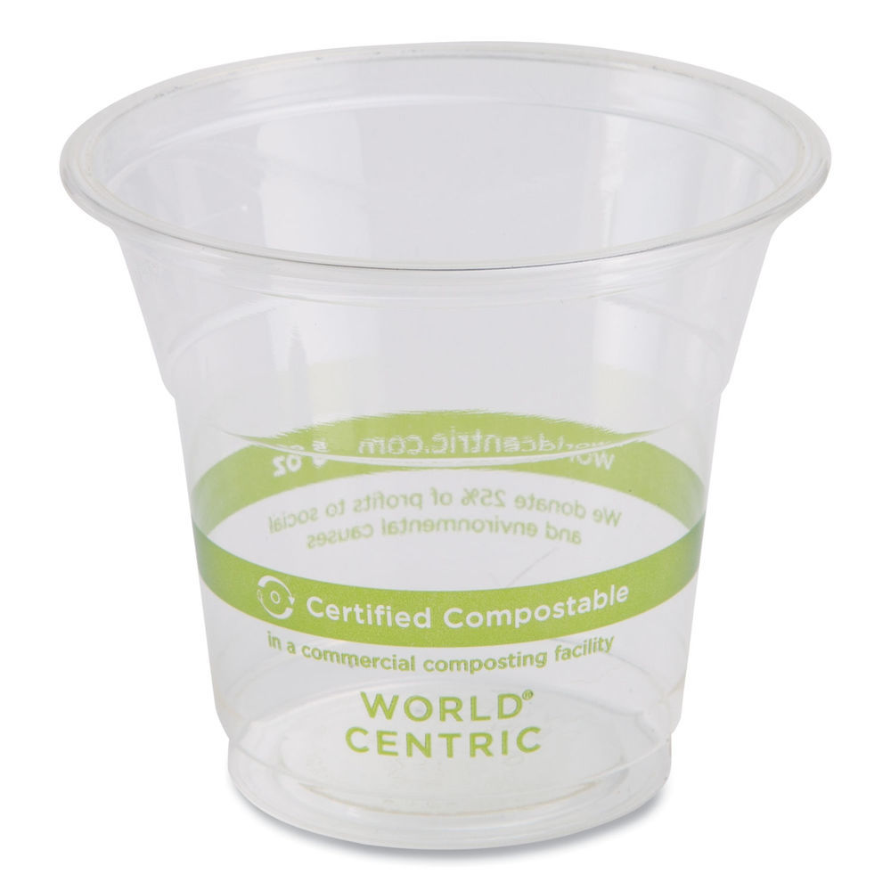World Centric PLA Clear Cold Cups, 5 oz, Clear, 2,000/Carton - Mfr# CP-CS-5