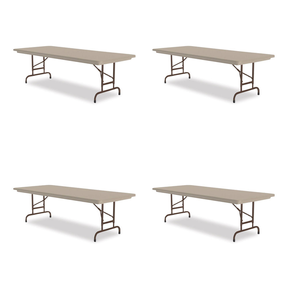 Correll Adjustable Folding Tables, Rectangular, 72" x 30" x 22" to 32 ...