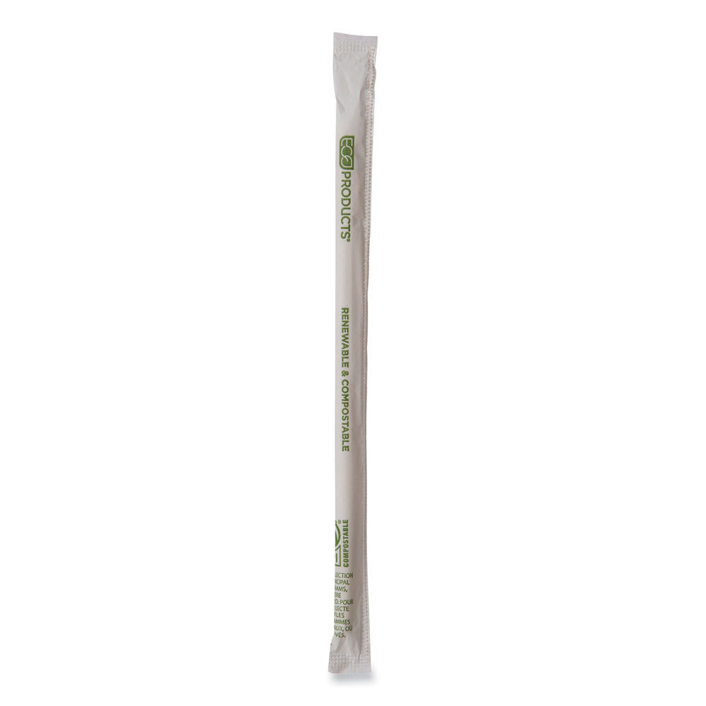 Eco-Products Renewable and Compostable PHA Straws, 10.25", Natural ...
