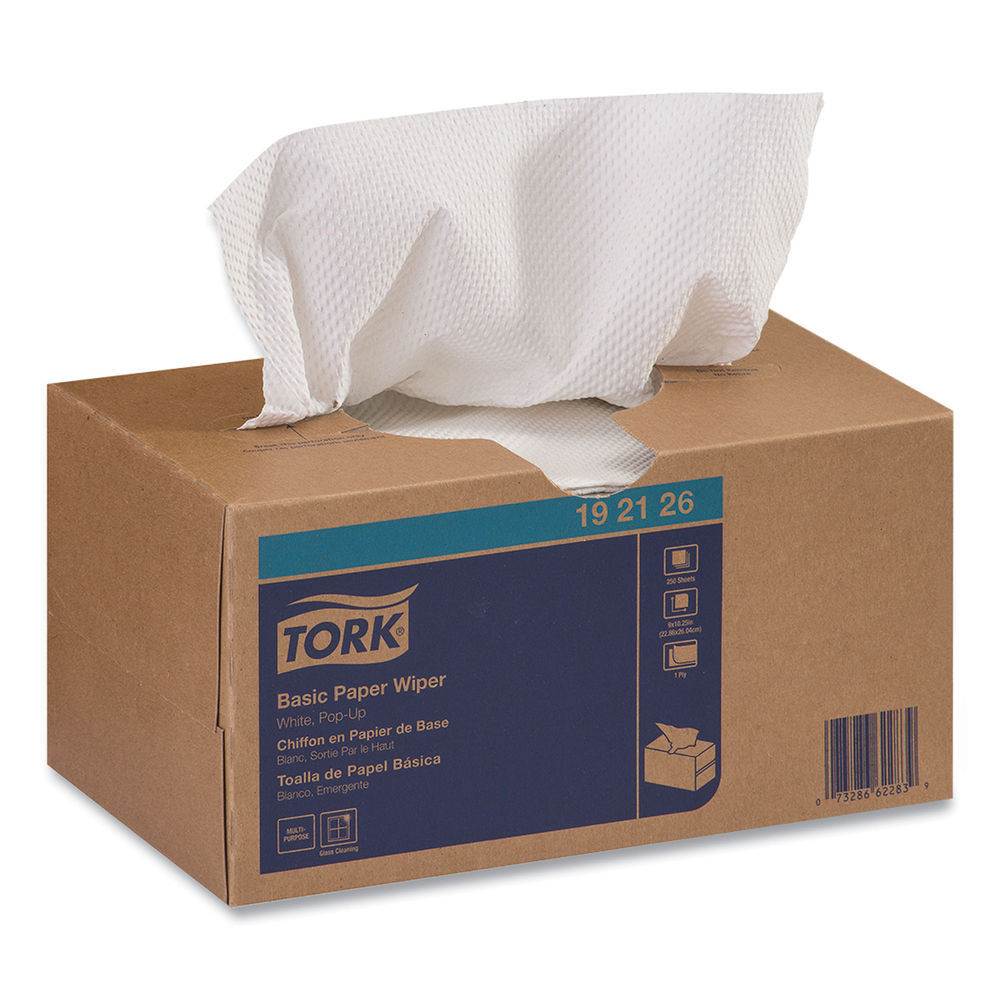 Tork Basic Paper Wiper, 1-Ply, 9 x 10.5, White, 250/Box, 24 Boxes ...