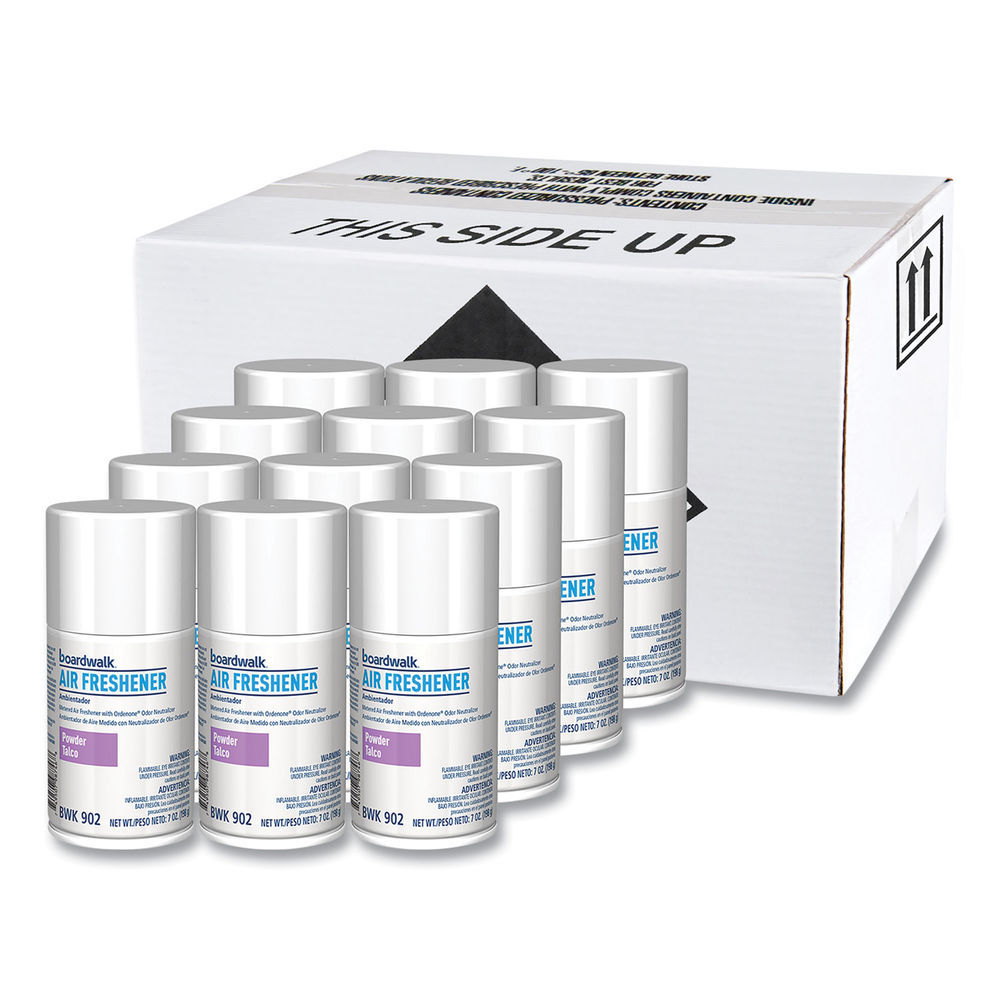 Boardwalk Metered Air Freshener Refill, Powder Mist, 7 oz Aerosol Spray ...