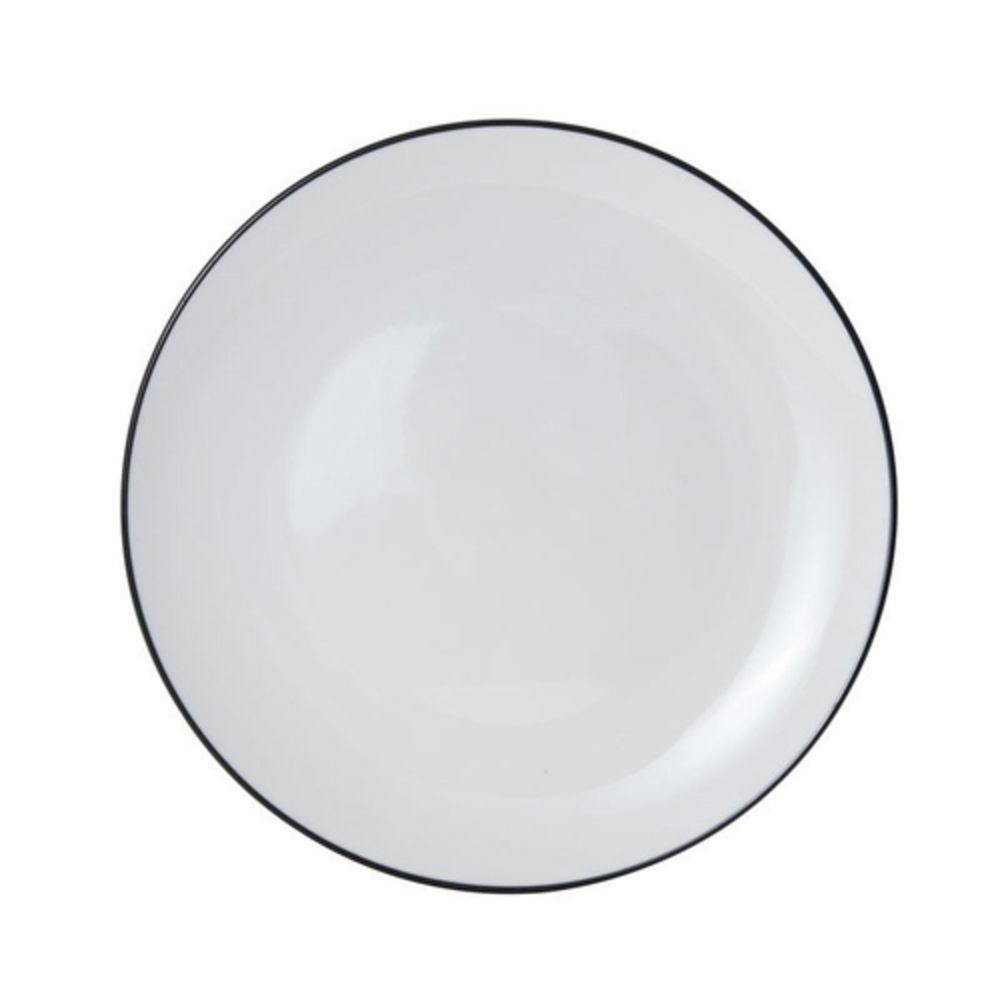 Mikasa Hospitality Round Plate, Bistro, Black, 10 inch, Ceramic ...