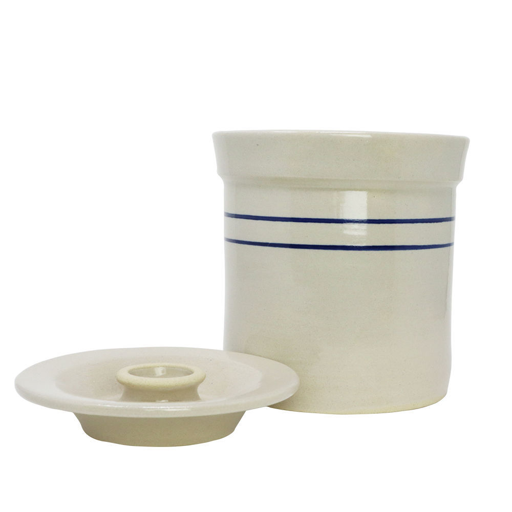 Roots & Harvest Traditional Style Water-Seal Crock Set- 2L Fermentation ...