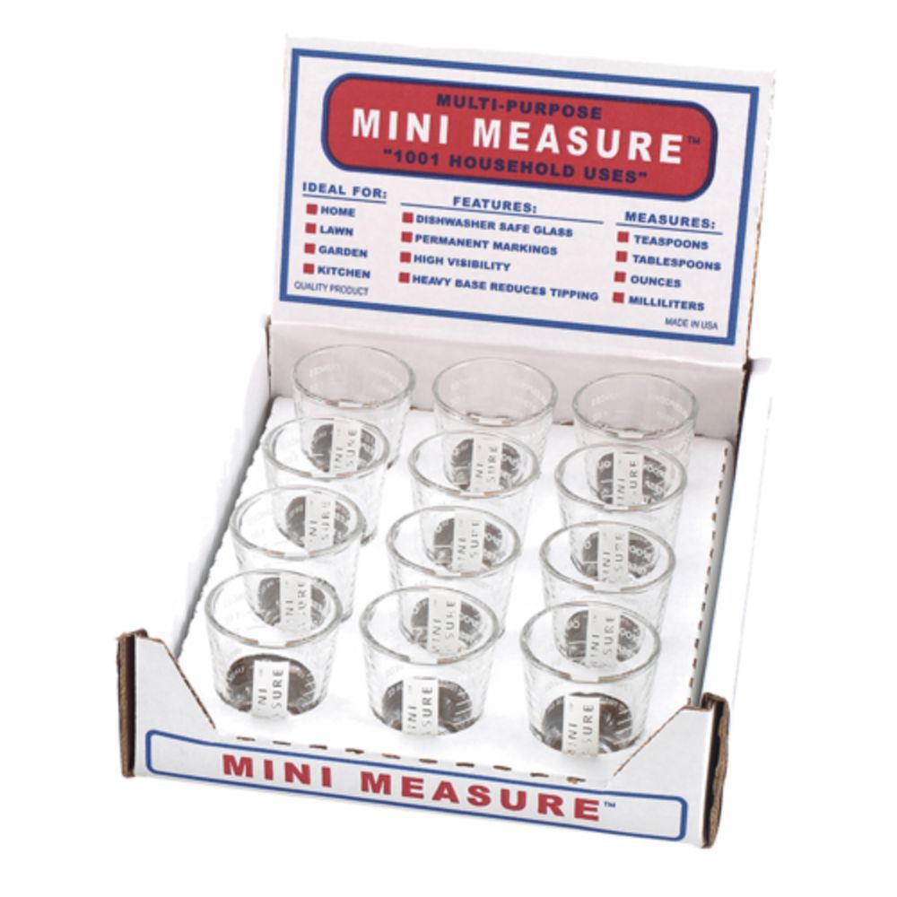 Kolder Glass Mini Measure, White (Set of 12) - 1 per case