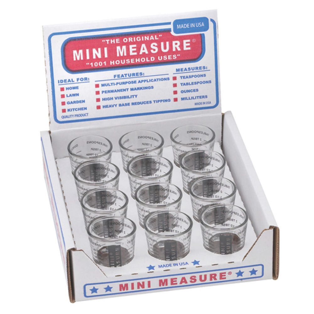 Kolder Glass Mini Measure Black (Set of 12) - 1 per case