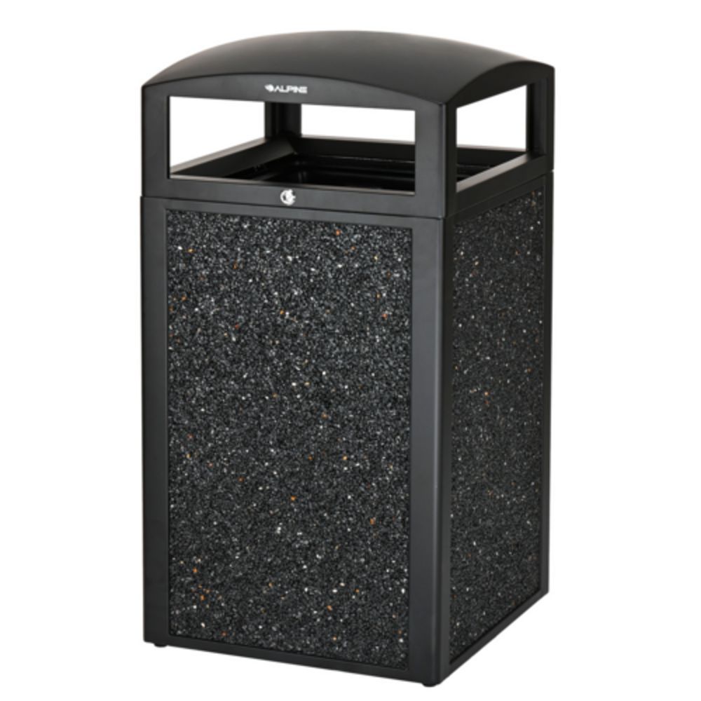 Alpine Industries Rugged 40-Gallon All-Weather Trash Containers with ...