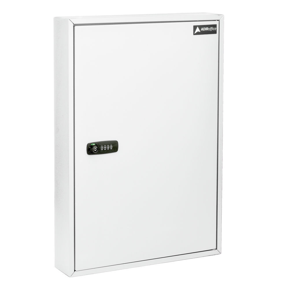 Adir Office 60-Key Steel Heavy-Duty Digital Lock Key Cabinet, Black