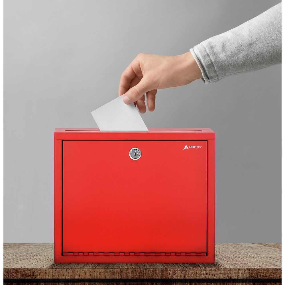 Adir Office Wall Mountable Large Steel Drop Box