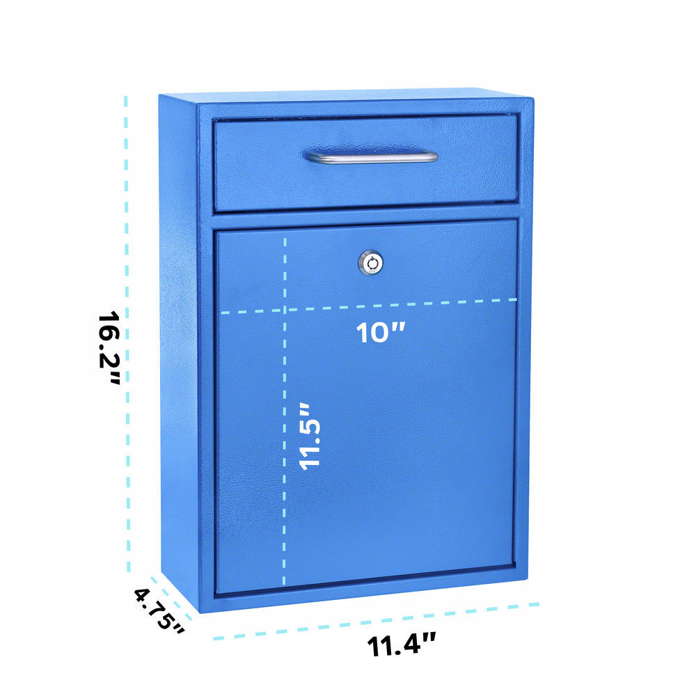 Adir Office Large Wall Mountable Mailbox with Key Lock