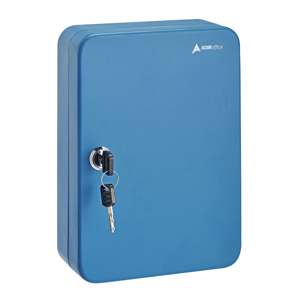 Adir Office 48 Key Steel Secure Cabinet with Key Lock, Blue