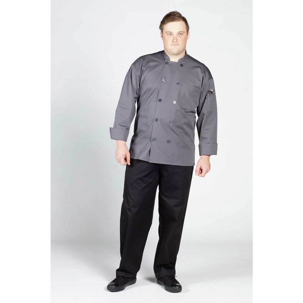 Uncommon Threads Classic Poplin Pro Vent Chef Coat, SLATE, MD