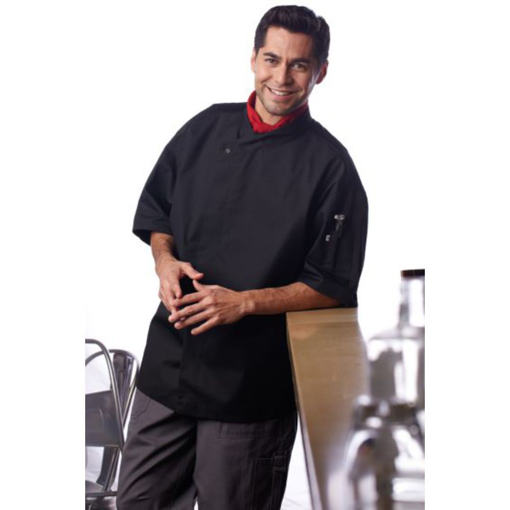Uncommon Threads Moisture Wicking Coats,Black,4XL Unisex chef coat mesh