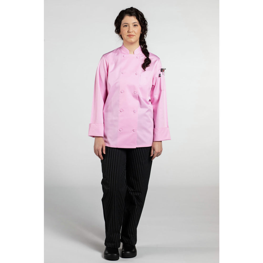 Uncommon Threads Tempest Pro Vent Womens Chef Coat, PINK, LG