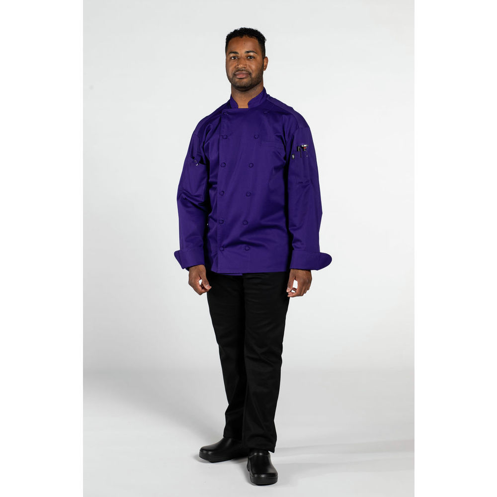 Uncommon Threads Vigor Pro Vent Chef Coat, GRAPE, XS