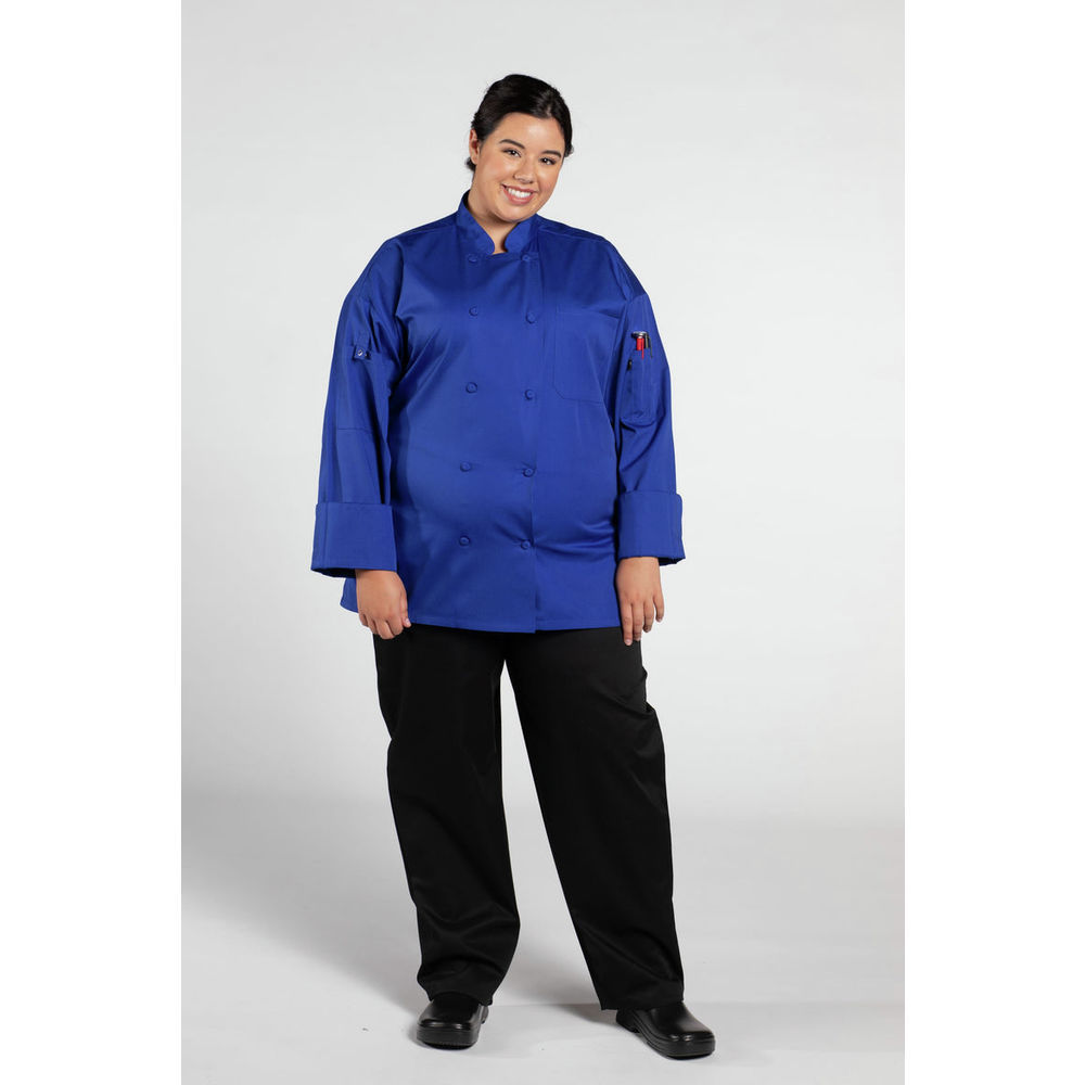 Uncommon Threads Pulse Chef Coat, DEEP ROYAL, MD