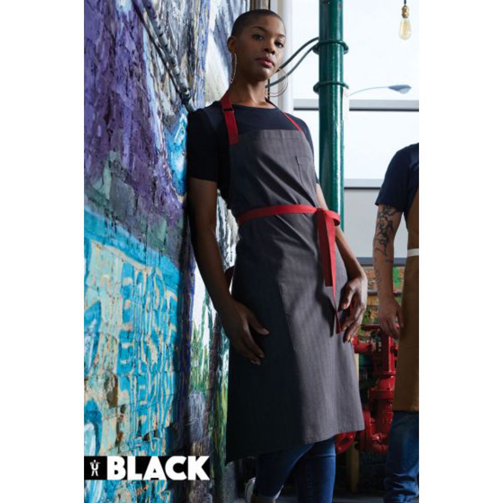 Uncommon Threads Black Line Bib Aprons,Classic Broken Twill,One Size ...
