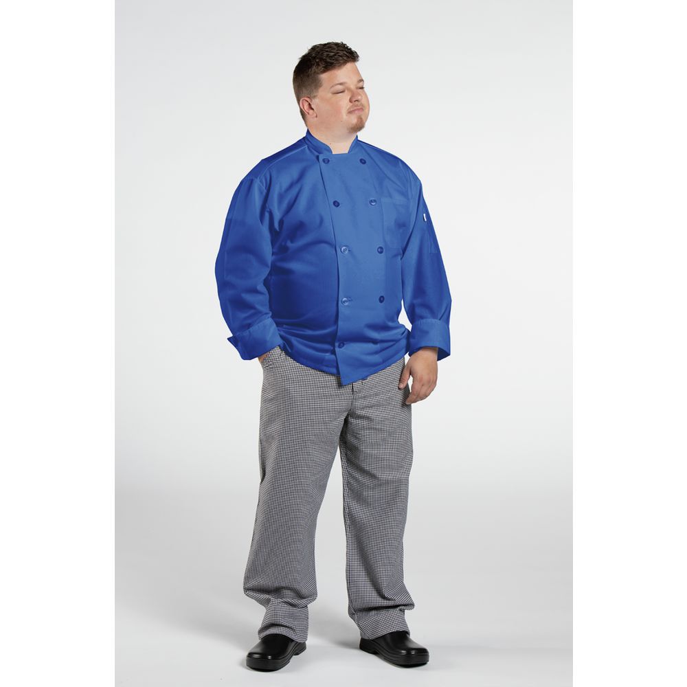 Uncommon Threads Classic Poplin Pro Vent Chef Coat, DEEP ROYAL, MD