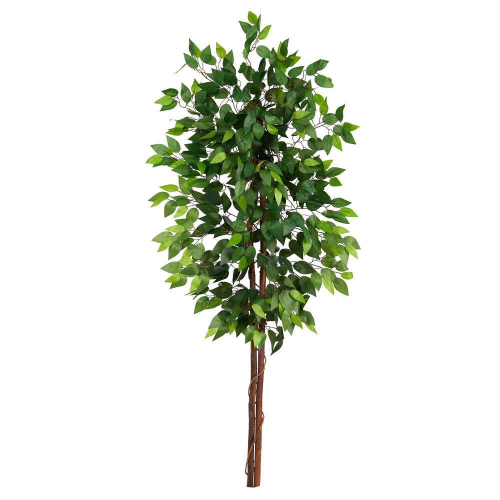 Nearly Natural 5' Artificial Double Trunk Ficus Tree without Pot