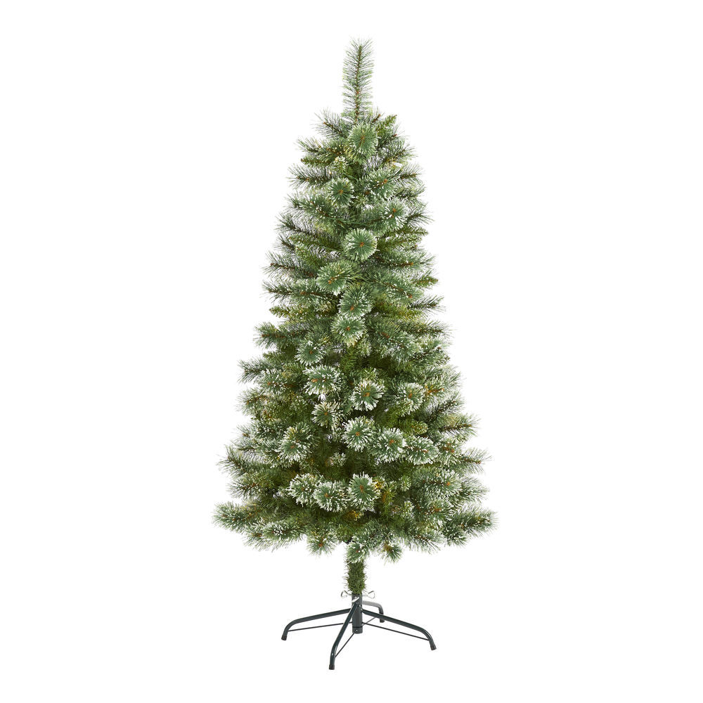 Nearly Natural 5' Wisconsin Slim Snow Tip Pine Artificial Christmas Tree