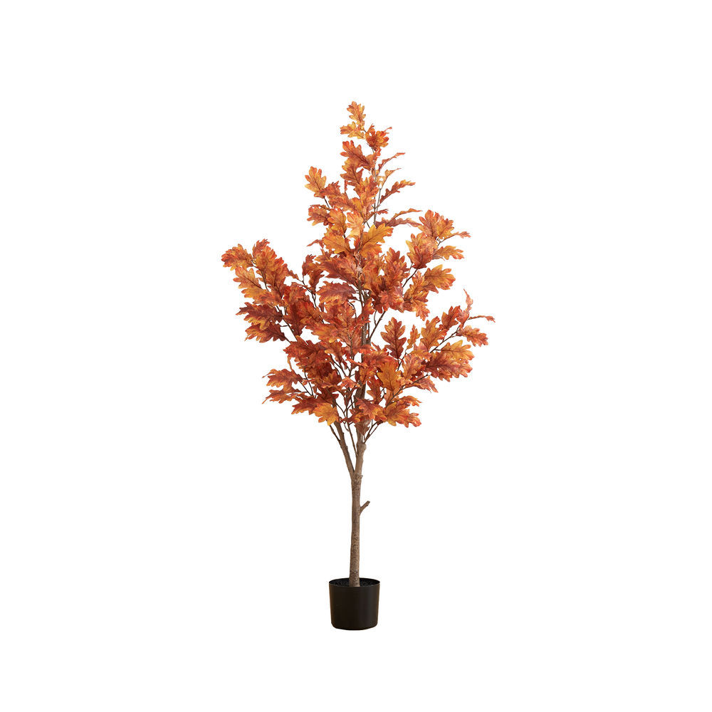Nearly Natural 5' Artificial Fall Autumn Oak Tree