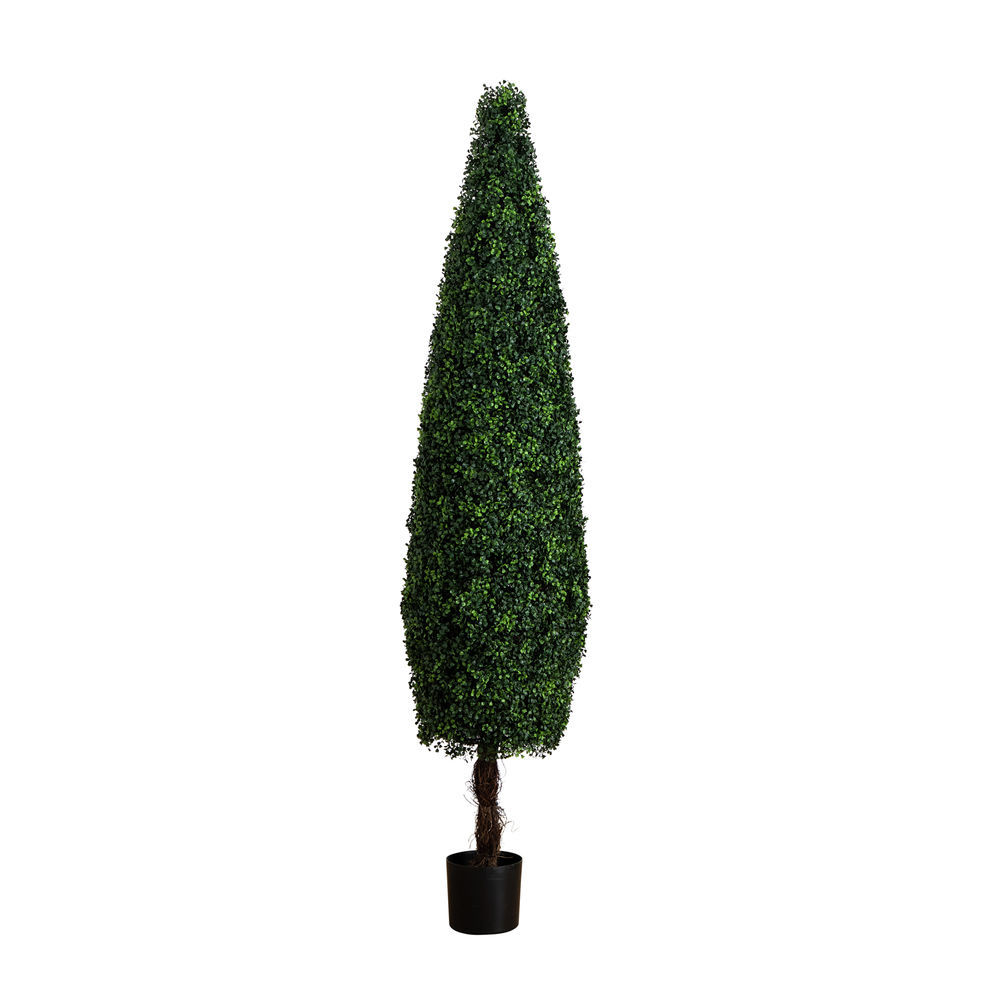 Nearly Natural 7' Topiary Boxwood Cone Shaped Tree UV (Indoor/Outdoor)