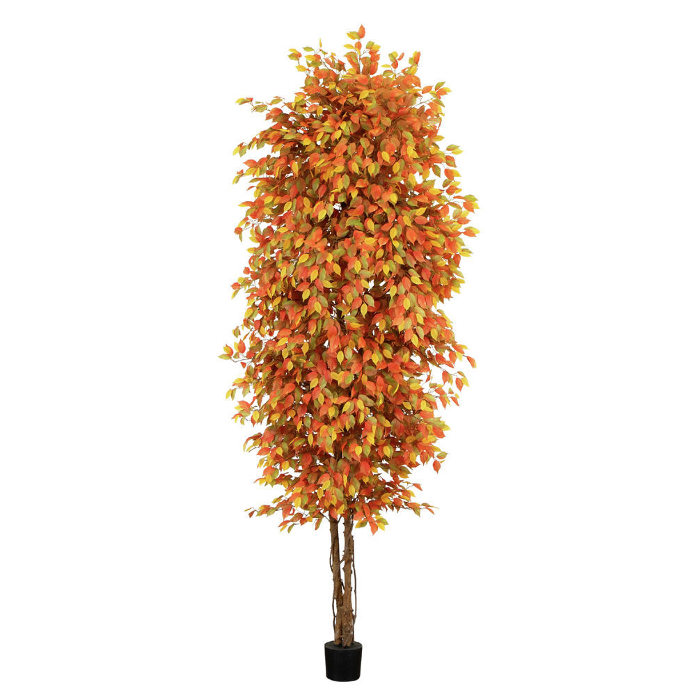 Nearly Natural 10' Autumn Ficus Artificial Fall Tree