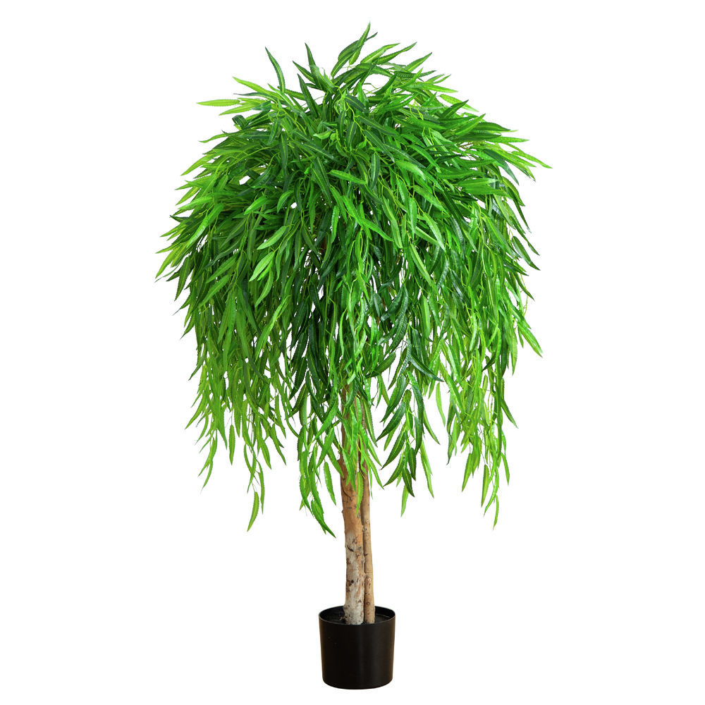 Nearly Natural 4' Willow Artificial Tree Real Touch Leaves